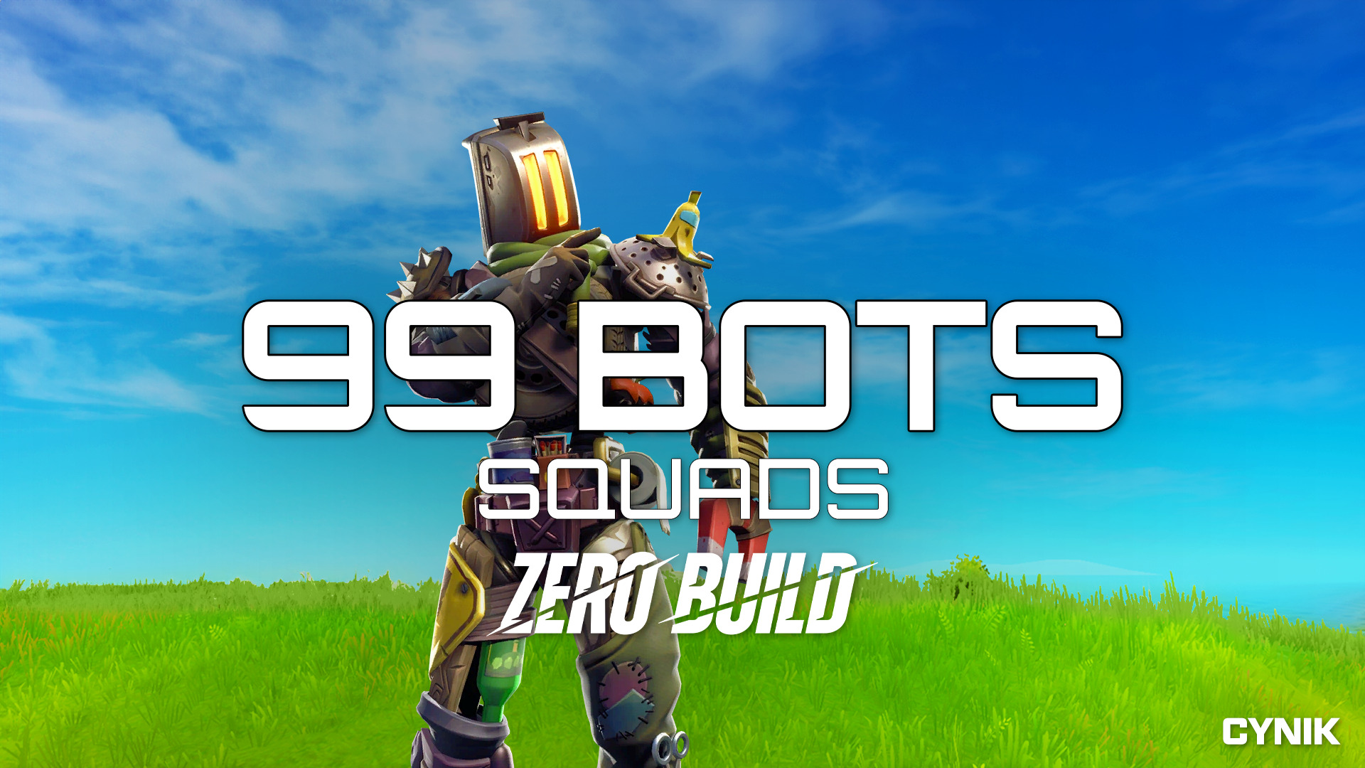 BR Squads Zero Build 99 BOTS AI Practice [ cyniktg ] – Fortnite Creative Map Code