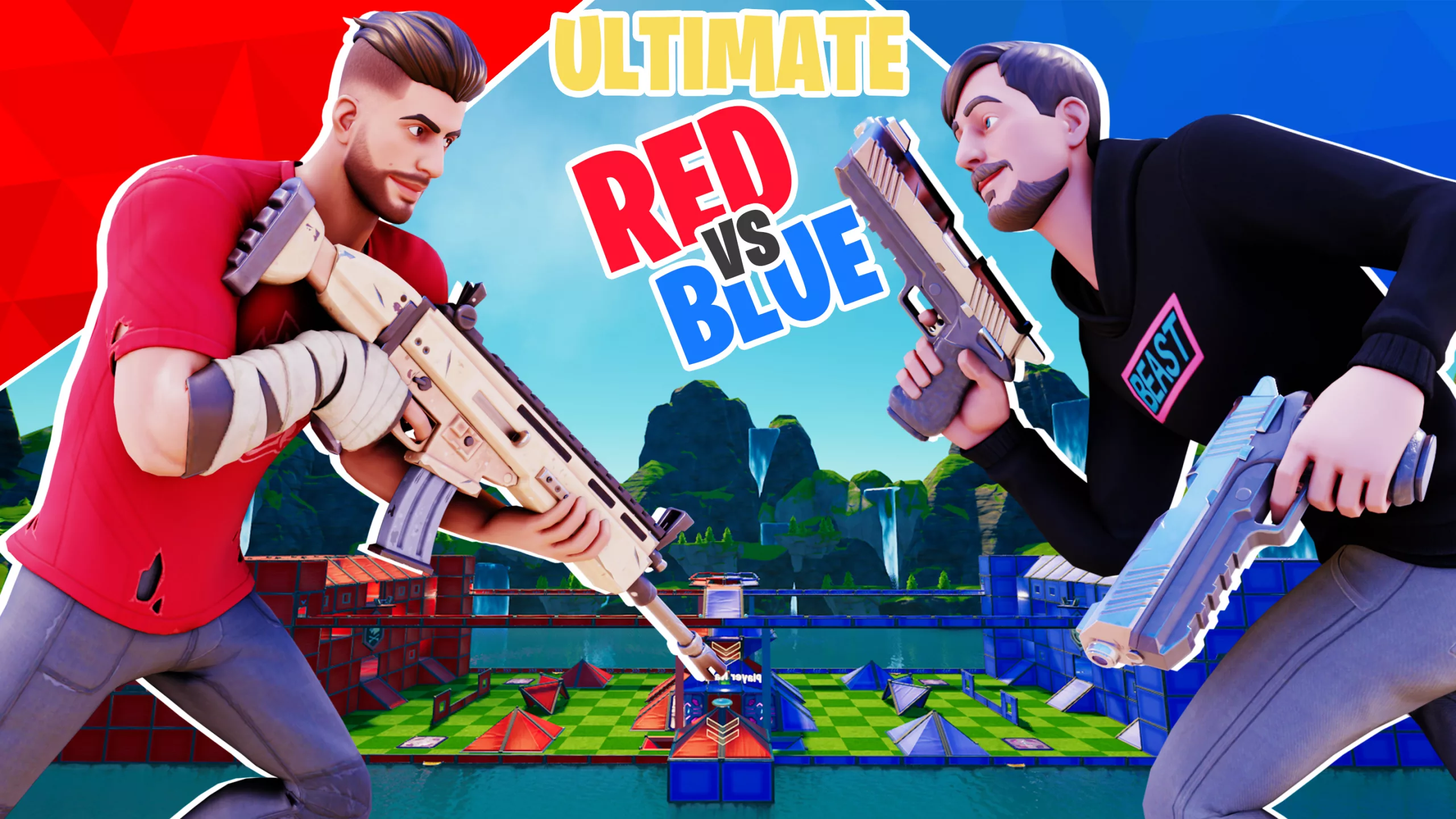 Ultimate 🔴Red vs Blue🔵 [ Mastiff ] – Fortnite Creative Map Code
