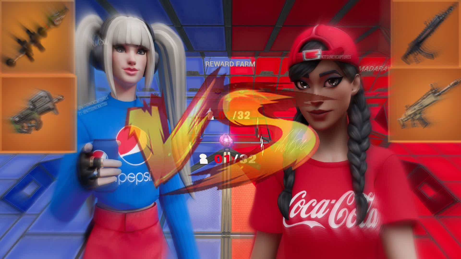 🔵PEPSI VS COCA🔴 [ test ] – Fortnite Creative Map Code