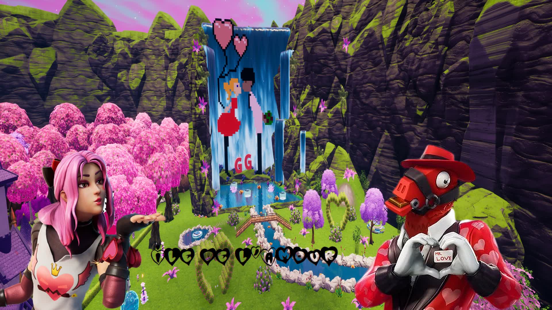 Île Des Amoureux [ team-tonydjytb ] – Fortnite Creative Map Code