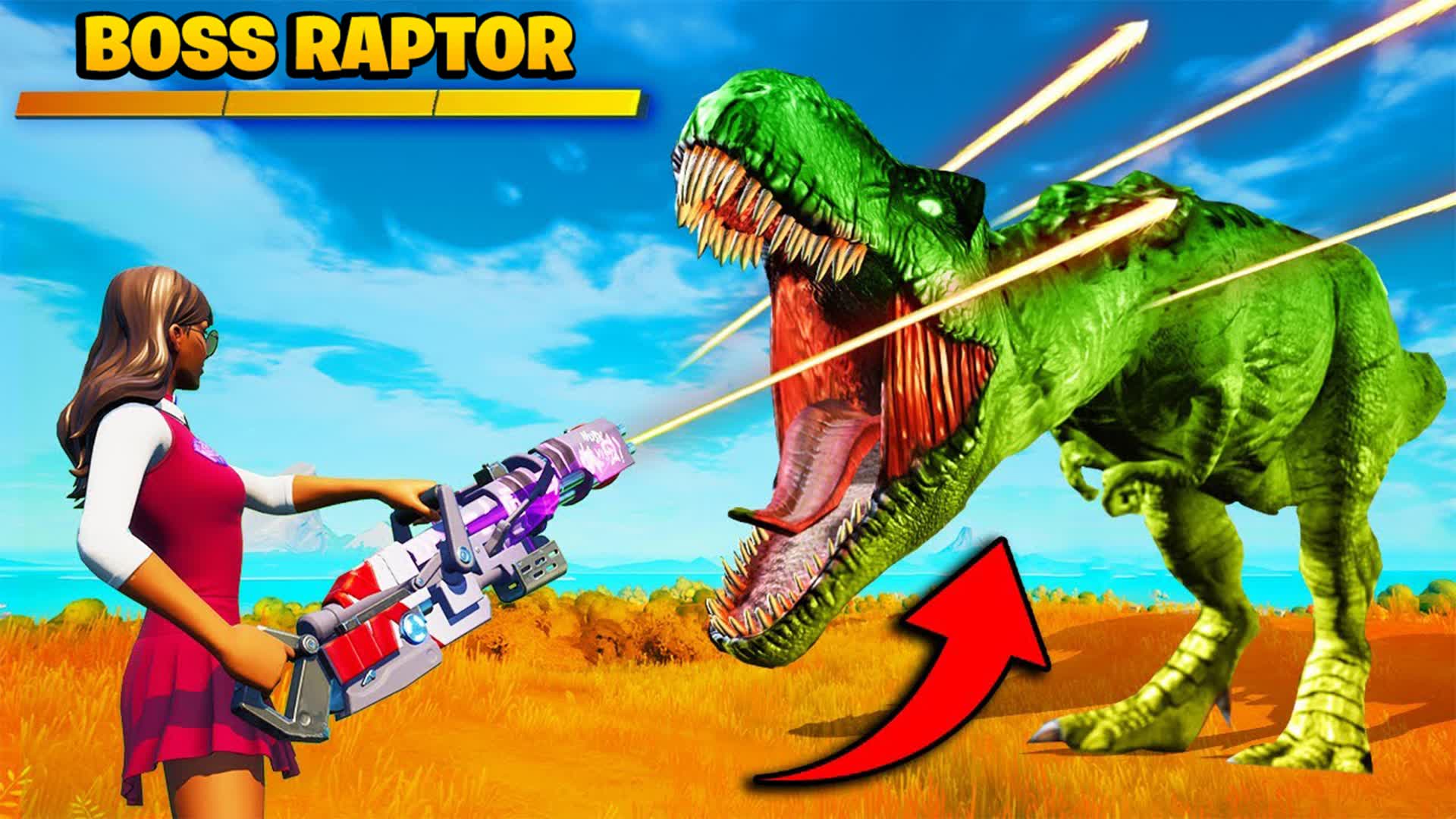 THE BOSS RAPTOR - FREE FOR ALL ! [ Kqtanaa ] – Fortnite Creative Map Code
