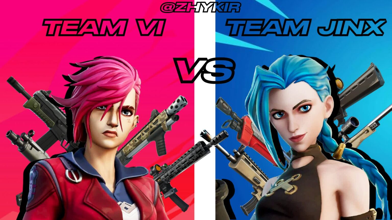 JINX VS VI ZERO BUILD [ zhykir ] – Fortnite Creative Map Code