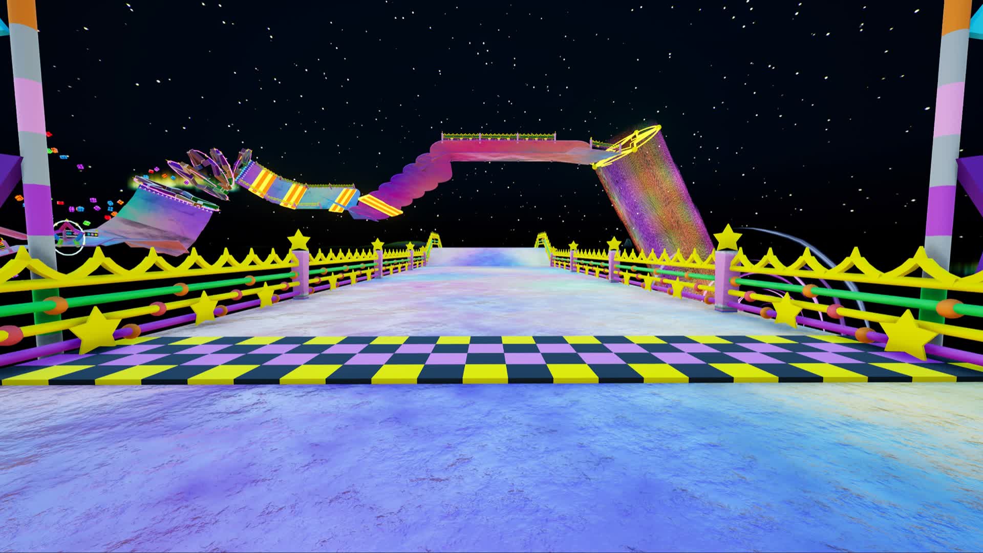Rainbow Road (wii) [ xaos ] – Fortnite Creative Map Code