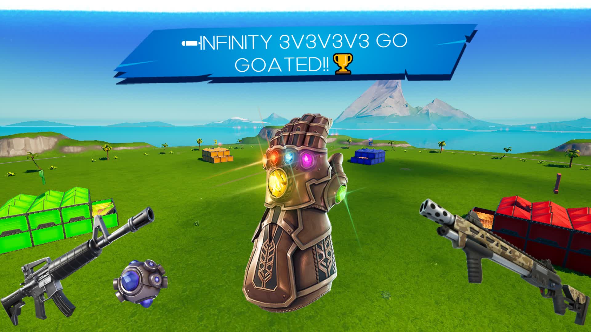 INFINITY 3V3V3V3 GO GOATED!!🏆 [ zekekane ] – Fortnite Creative Map Code