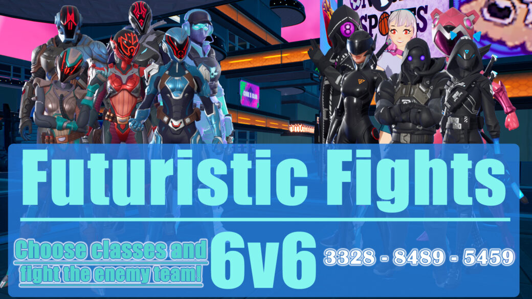 Futuristic Fights 6v6 [ wornsnow88 ] – Fortnite Creative Map Code