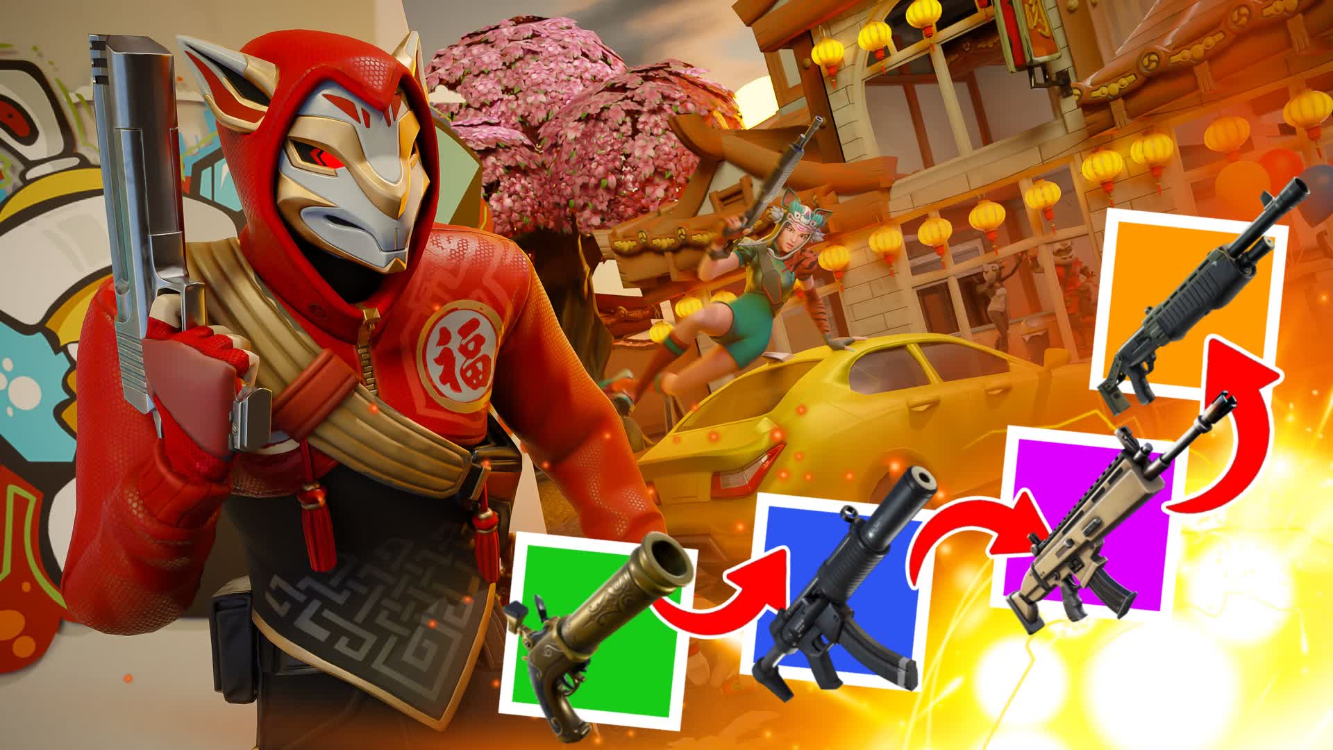 OG LUCKY LANDING 🍀 GUN GAME 🎯 [ volviik ] – Fortnite Creative Map Code