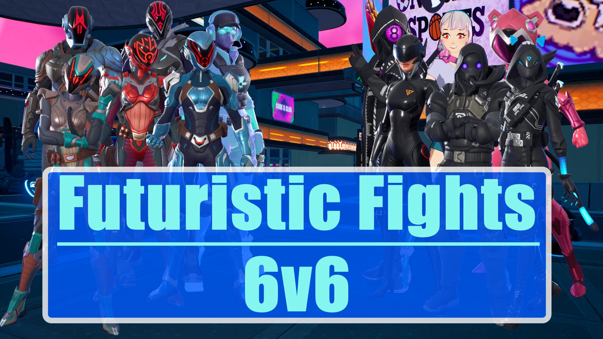 Futuristic Fights 6v6 [ wornsnow88 ] – Fortnite Creative Map Code