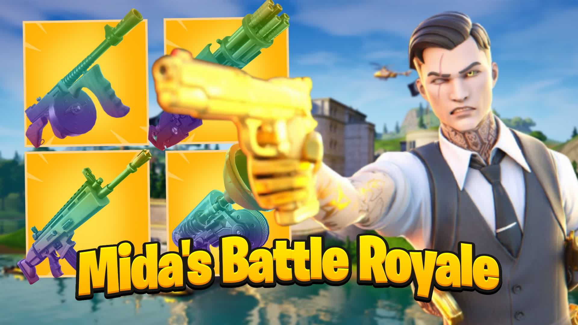 🌟MIDA'S BATTLE ROYALE💥 [ dave14 ] – Fortnite Creative Map Code