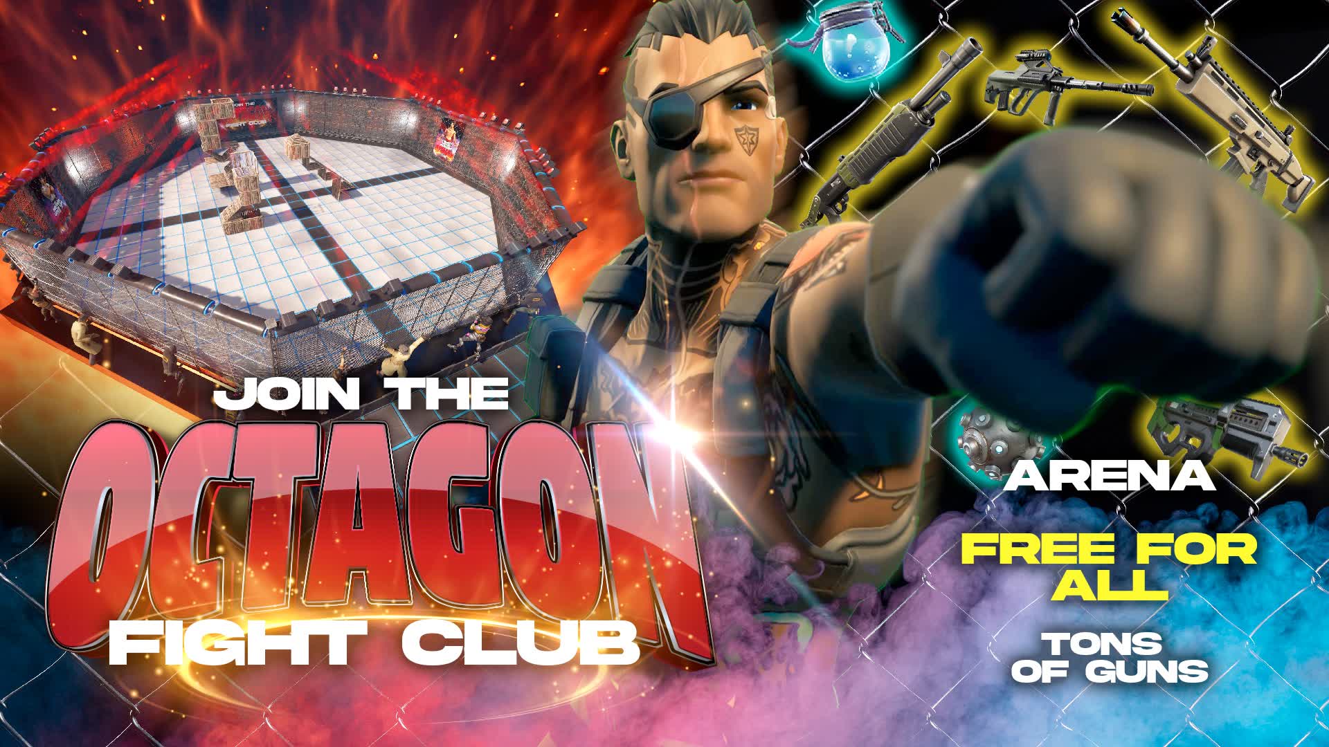 Join the OCTAGON Fight Club FFA [ prudiz ] – Fortnite Creative Map Code