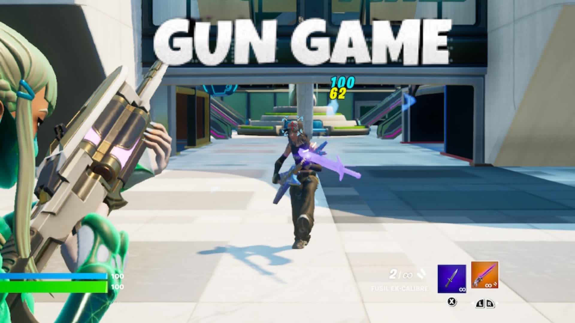 🔫NÉO-CITY GUN GAME🔫 [ ꨄCODE MCKLꨄ ] – Fortnite Creative Map Code