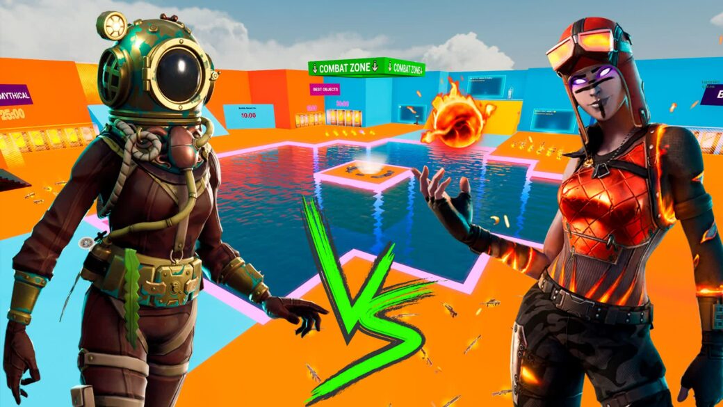 THE PIT FFA - WATER VS FIRE [ sinsangre ] – Fortnite Creative Map Code