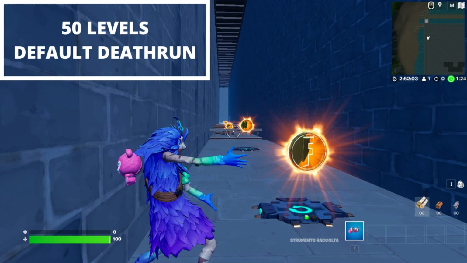 50 LEVELS DEFAULT DEATHRUN [ jrn-yt ] – Fortnite Creative Map Code