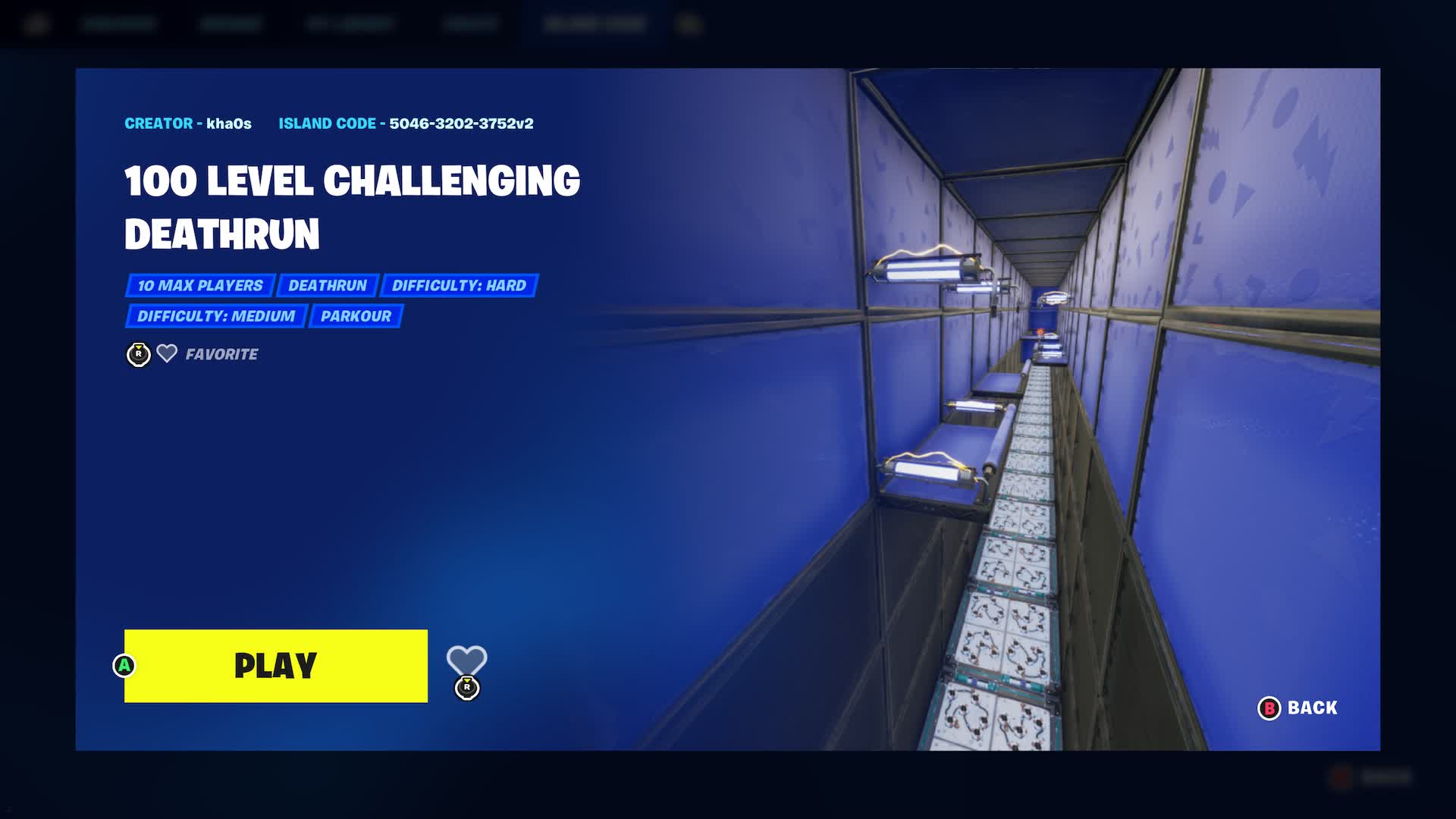 100 Level Challenging Deathrun [ kha0s ] – Fortnite Creative Map Code