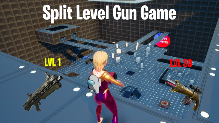 Split Level Gun Game [ nman_pkr ] – Fortnite Creative Map Code