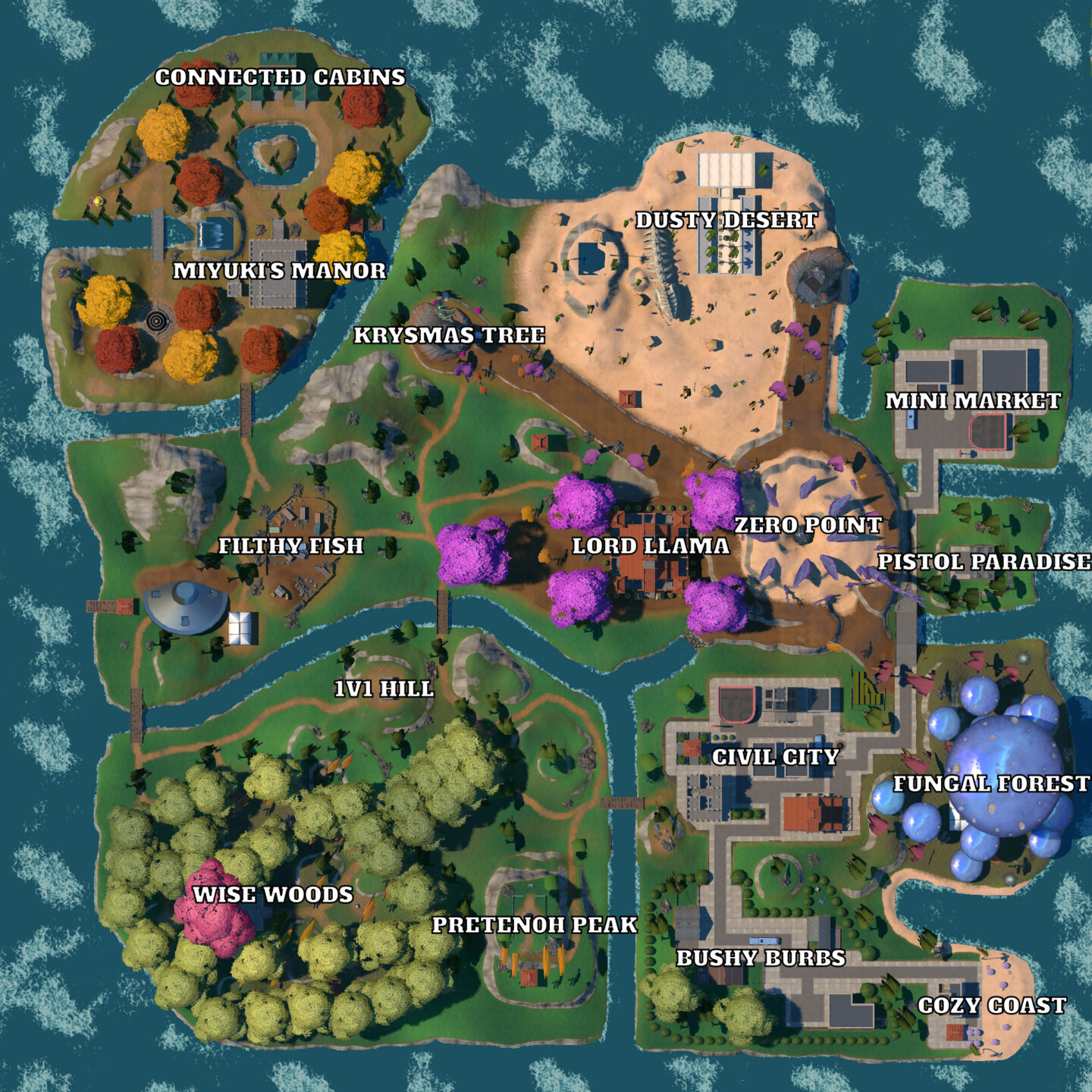 FFA Island 2.0 - EVERY WEAPON [ krysos22 ] – Fortnite Creative Map Code