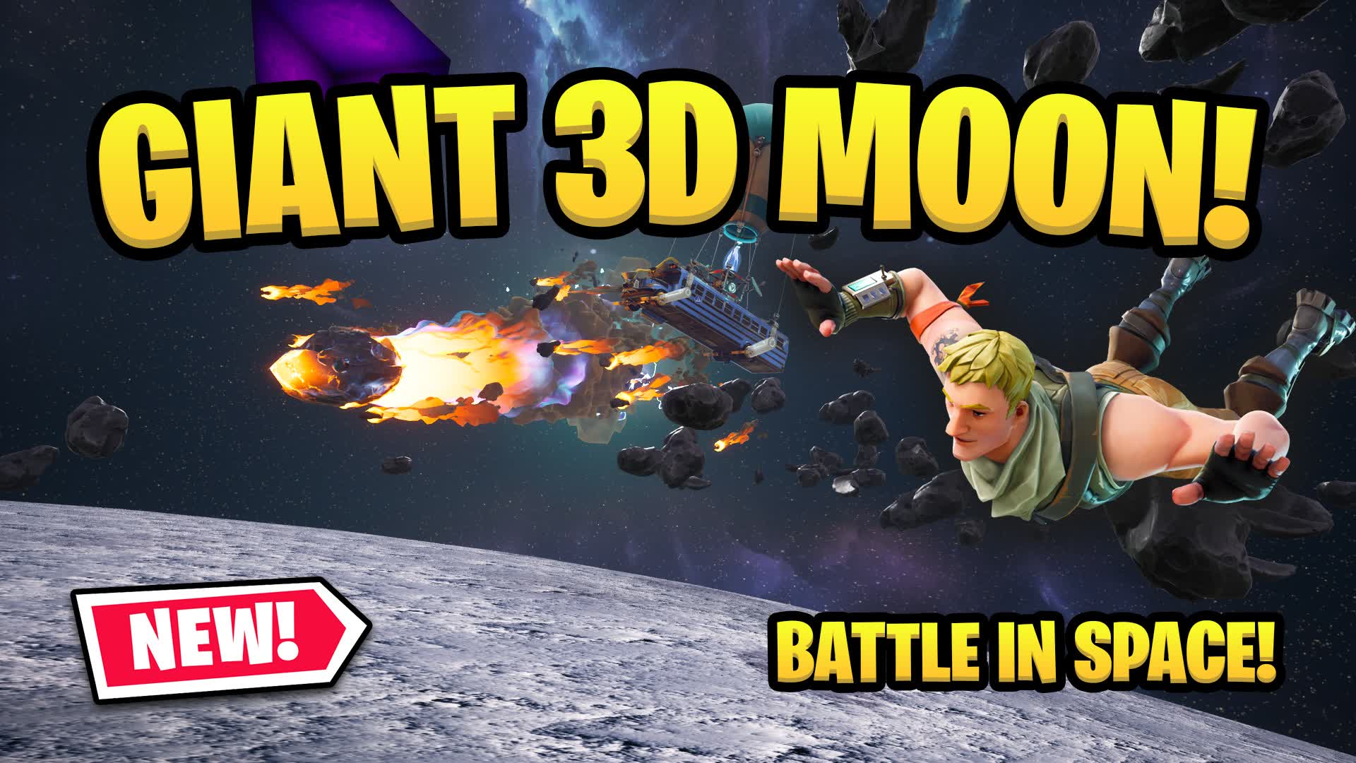 🌒 Giant 3D Moon - FFA in Outer Space 🛸 [ d3v ] – Fortnite Creative Map Code