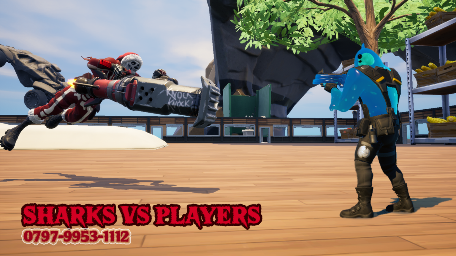 Sharks VS Players [ landscape ] – Fortnite Creative Map Code