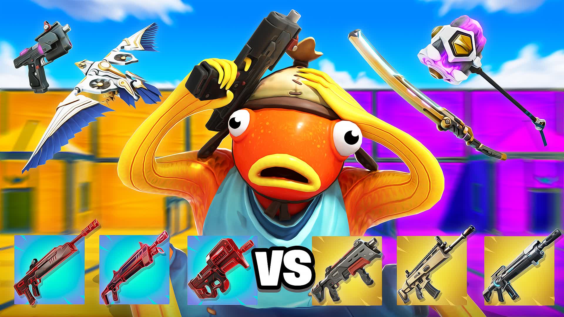 💛MYTHIC vs EXOTIC💜 [ bdd ] – Fortnite Creative Map Code