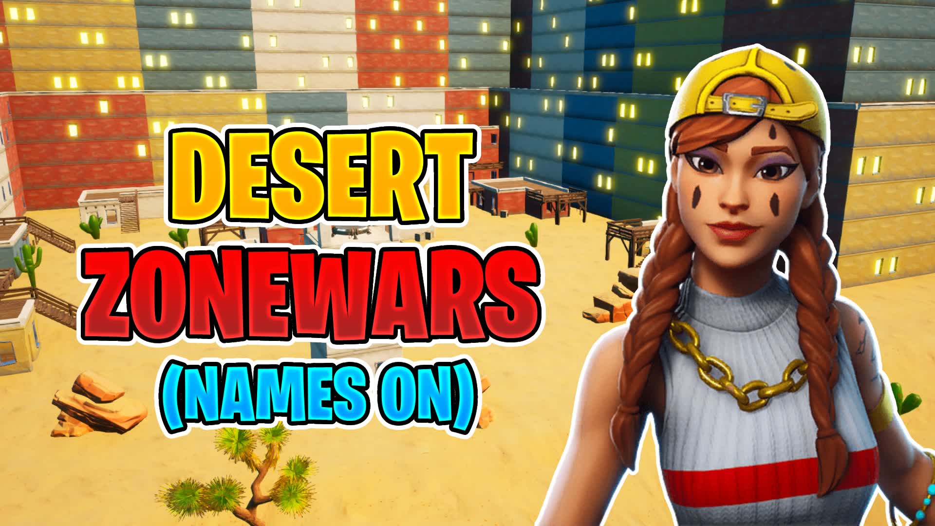 DESERT ZONEWARS (NAMES ON) 🔥 [ pvndo ] – Fortnite Creative Map Code