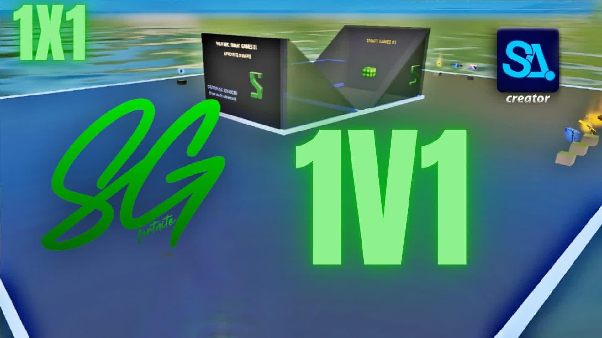 🔥SMART 1V1 💚 2 PLAYERS 💾 [ smart-00001 ] – Fortnite Creative Map Code