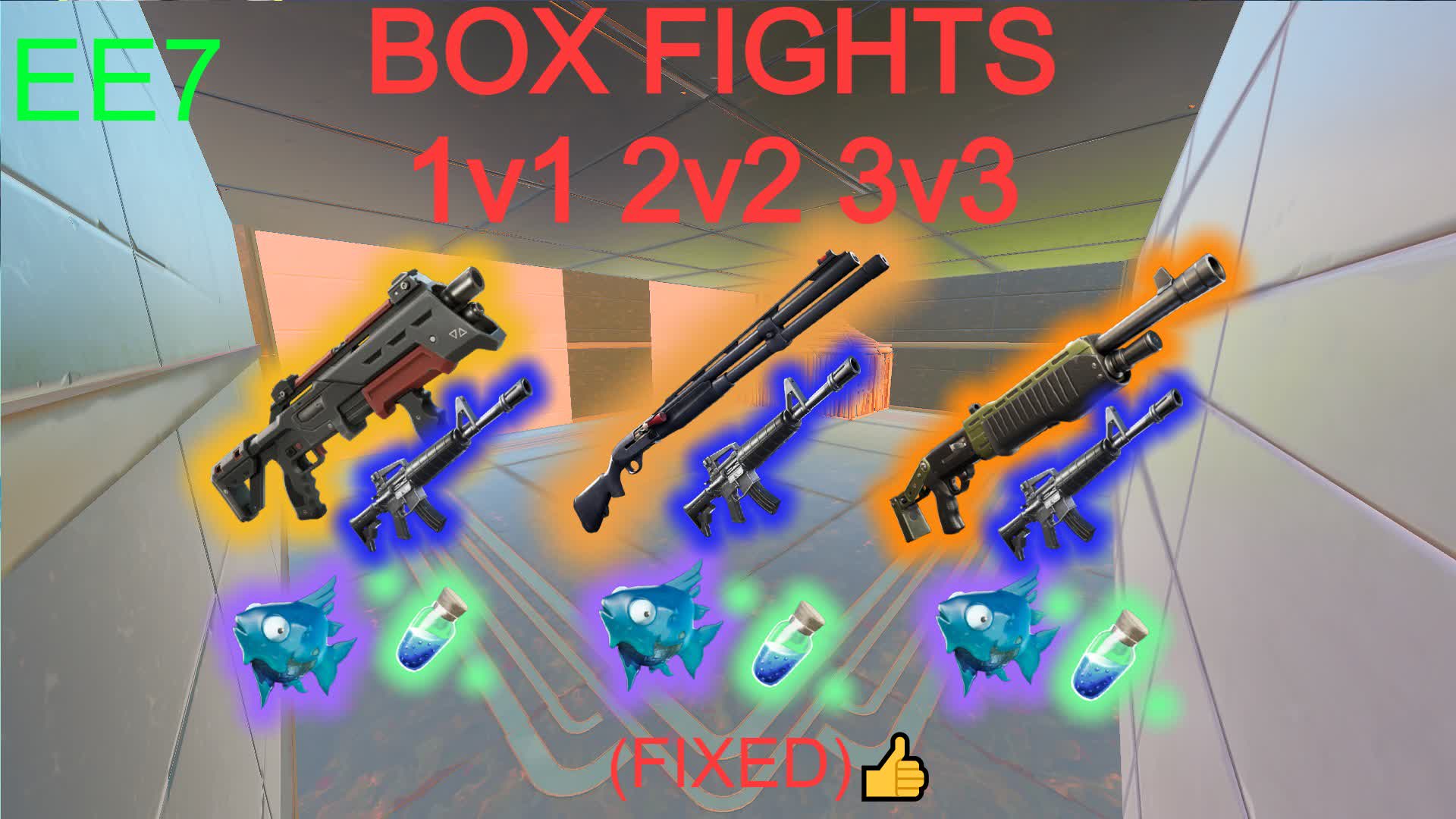 📦 EE7! Boxfights 📦 [ ee7 ] – Fortnite Creative Map Code