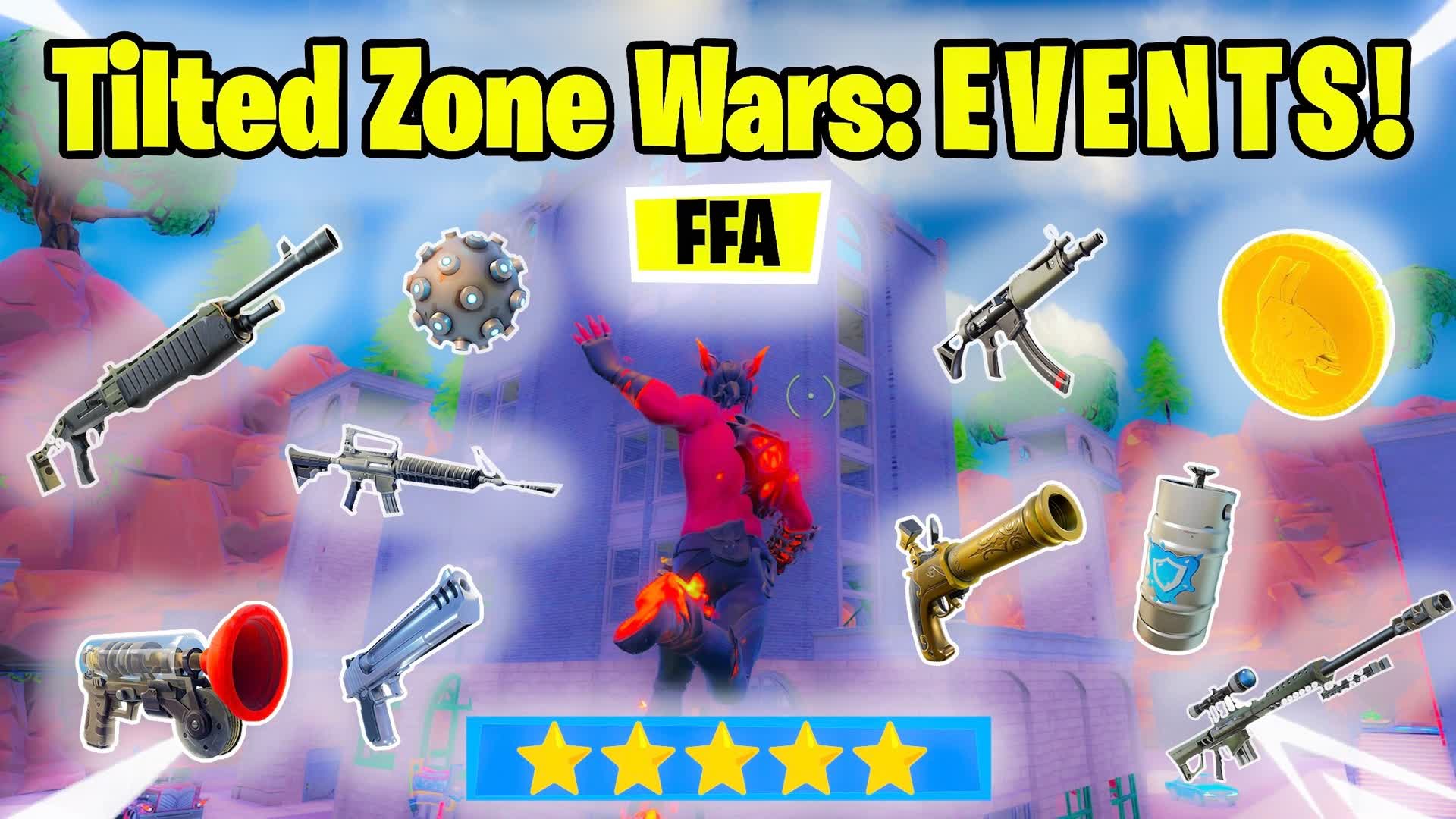 Tilted Zone Wars: Events! - FFA [ mverse ] – Fortnite Creative Map Code