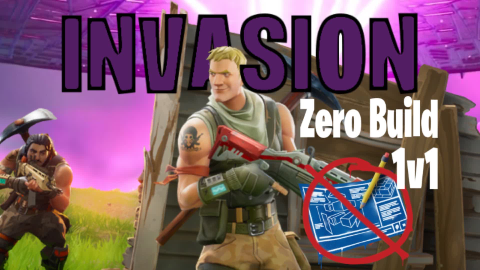 INVASION! (Zero Build 1v1) [ marekx ] – Fortnite Creative Map Code