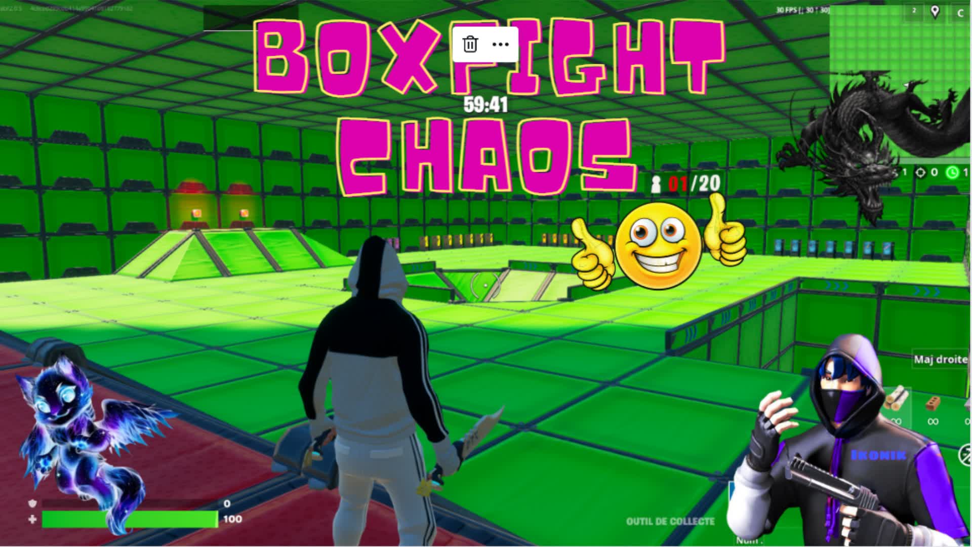 BoxFight Chaos 🌀😱: Affrontez l'Inconnu [ jojacreatf ] – Fortnite Creative Map Code