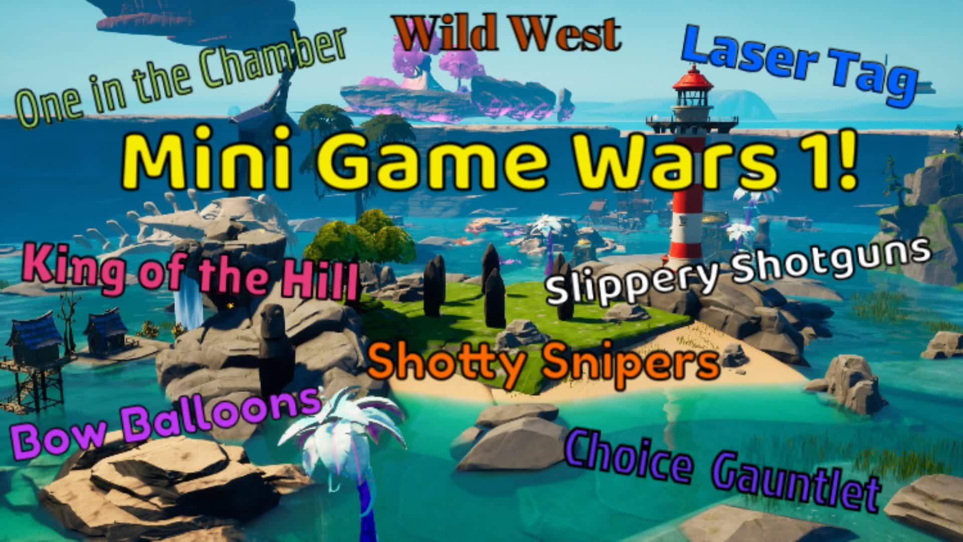 Mini-Game Wars 1 ! [ thoughtpool ] – Fortnite Creative Map Code