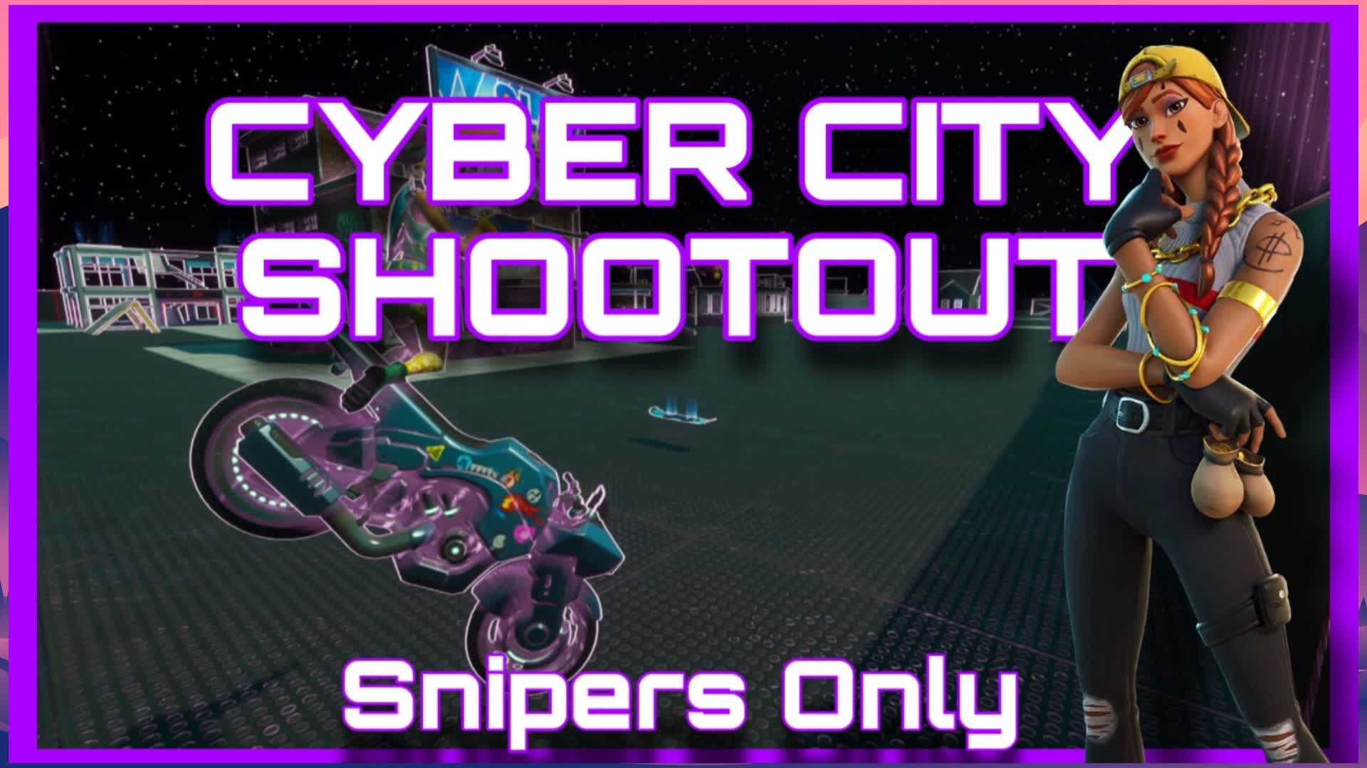 Cyber City Sniper Shootout [ smoushie ] – Fortnite Creative Map Code