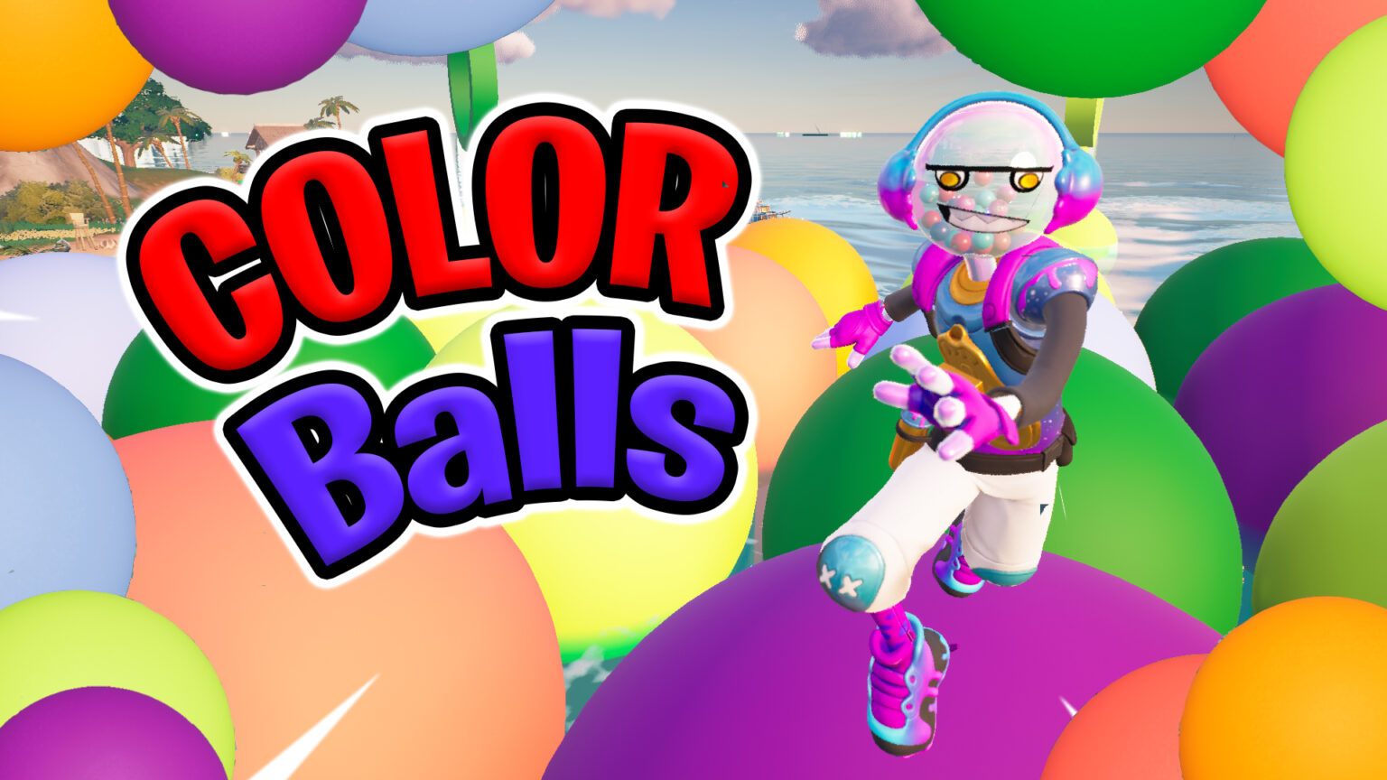 Color Balls🌈🏐 [ fluffybuilds ] – Fortnite Creative Map Code