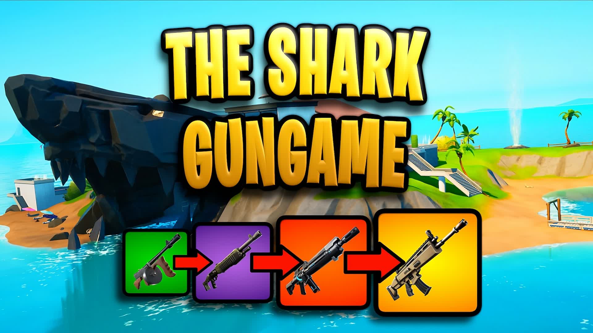THE SHARK GUN GAME BY RLG [ rlg ] – Fortnite Creative Map Code