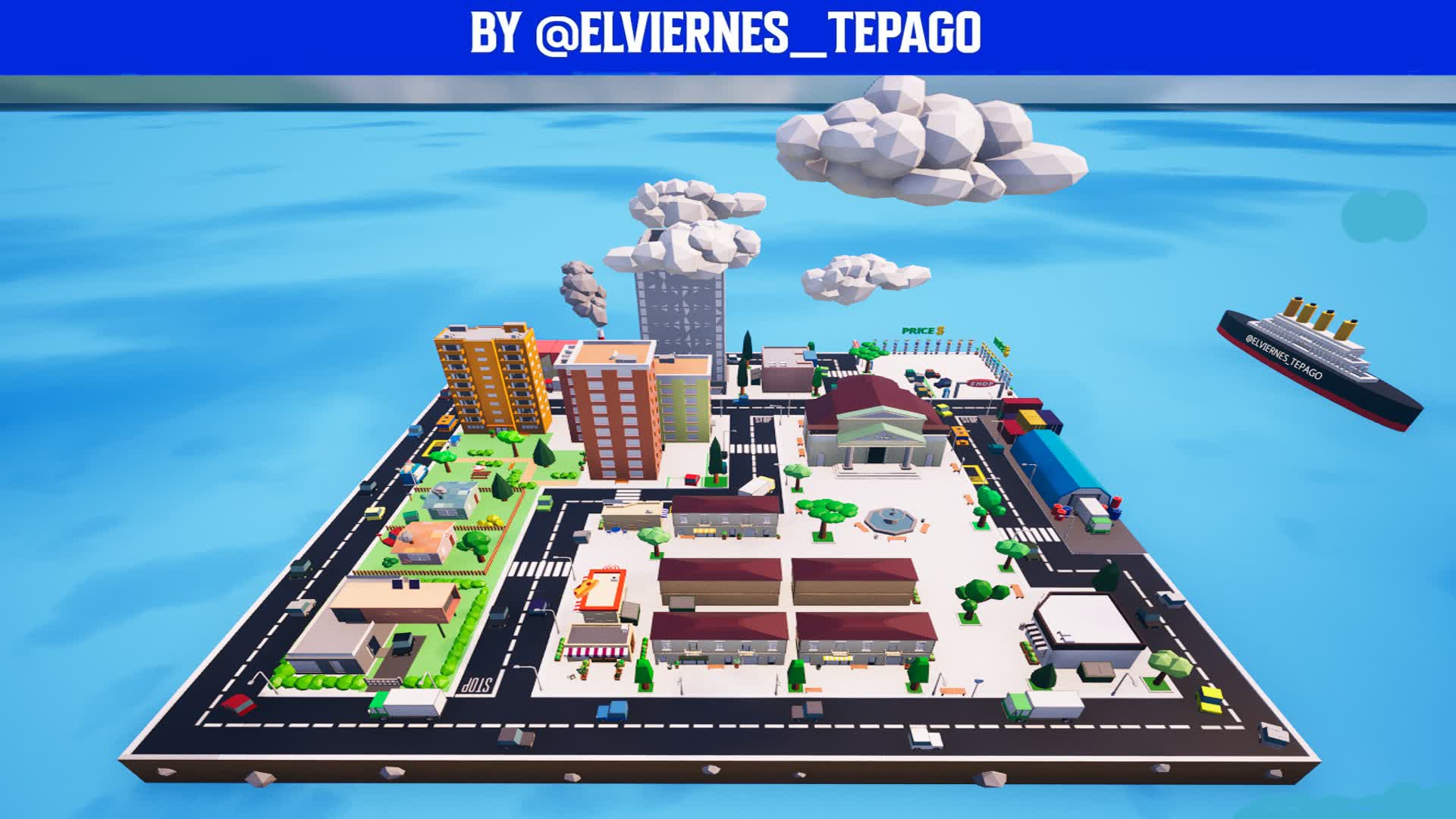 🔫PEW PEW💨 CITY CARTOON🌁 [ elviernes_tepago ] – Fortnite Creative Map Code