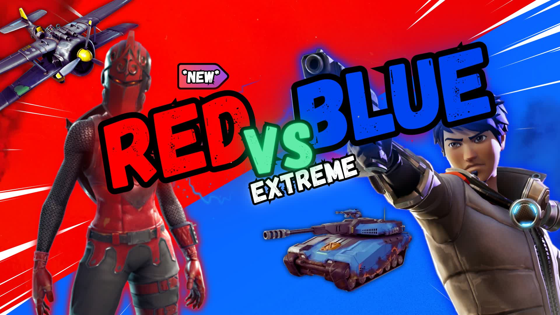 🌴Red vs. Blue EXTREME🌴 [ loschaz ] – Fortnite Creative Map Code