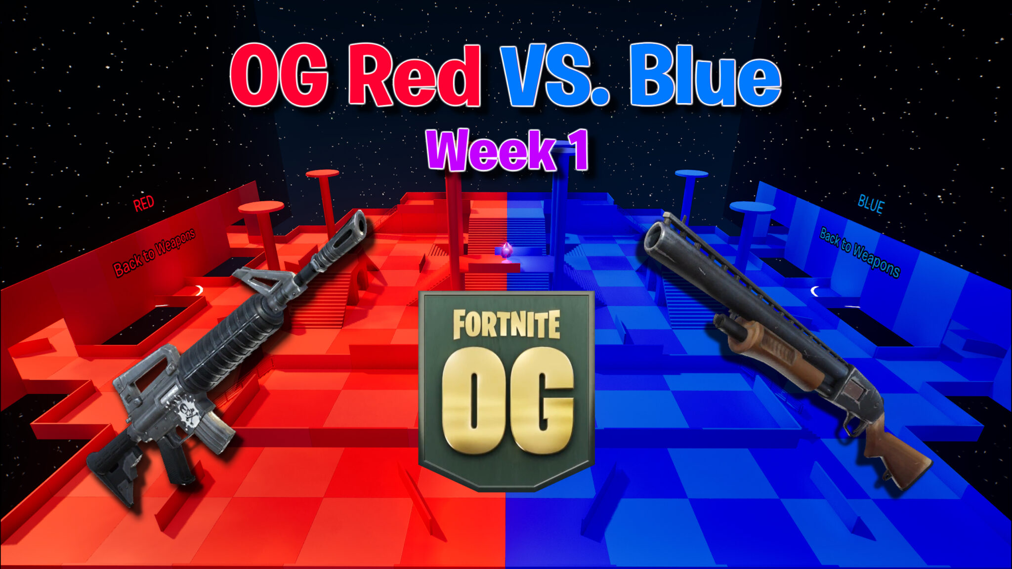 OG Red VS. Blue (Week 1) [ spectral345 ] – Fortnite Creative Map Code