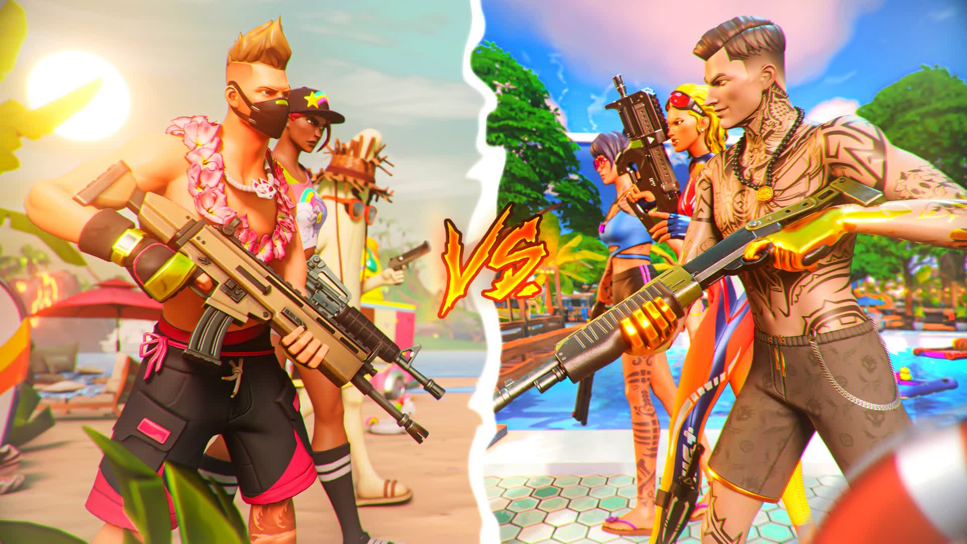 🏖️Beach VS Pool 🏊 [ Marablind ] – Fortnite Creative Map Code