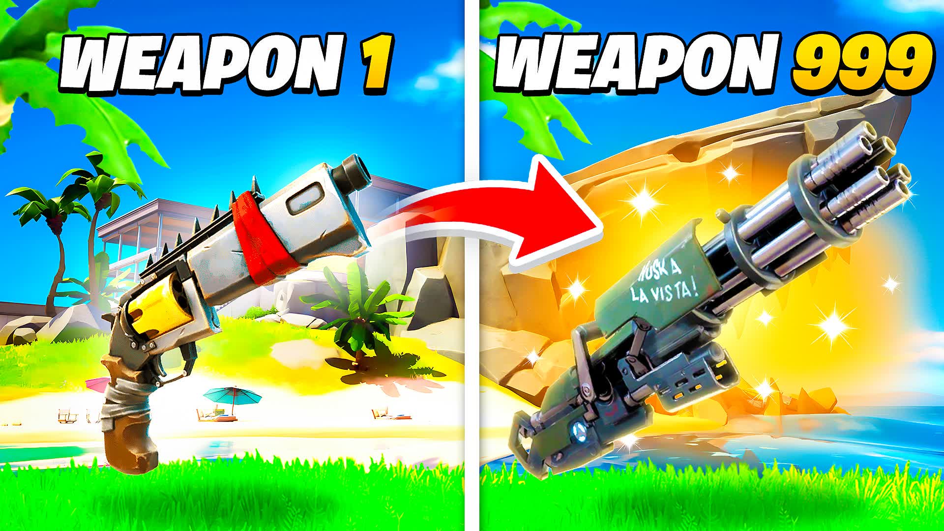 SHARK GUN GAME 🦈 999 LEVELS 😱 [ tezzy ] – Fortnite Creative Map Code