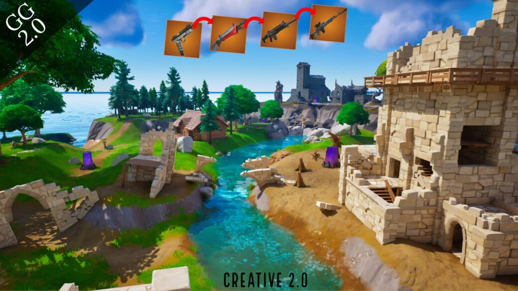 Ruined Island : Gun Game [ gravity_games ] – Fortnite Creative Map Code