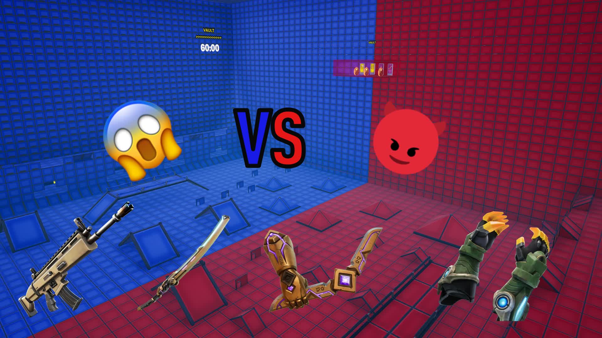 🆕😱WILD 20 RED👹 VS 20 BLUE🥶 BATTLE [ connoreo ] – Fortnite Creative Map Code