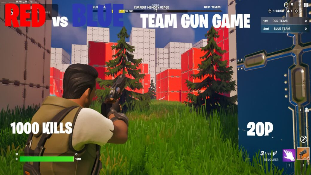 RED vs BLUE TEAM GUN GAME [ sebasaar ] – Fortnite Creative Map Code