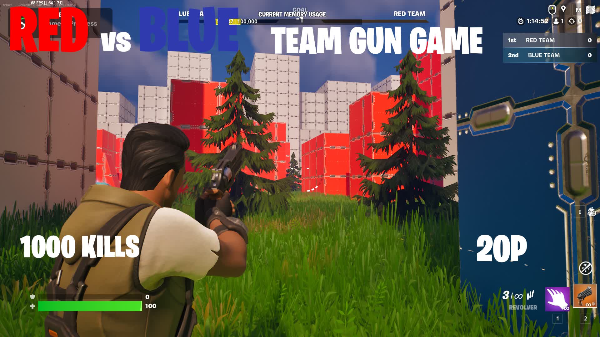 RED vs BLUE TEAM GUN GAME [ sebasaar ] – Fortnite Creative Map Code