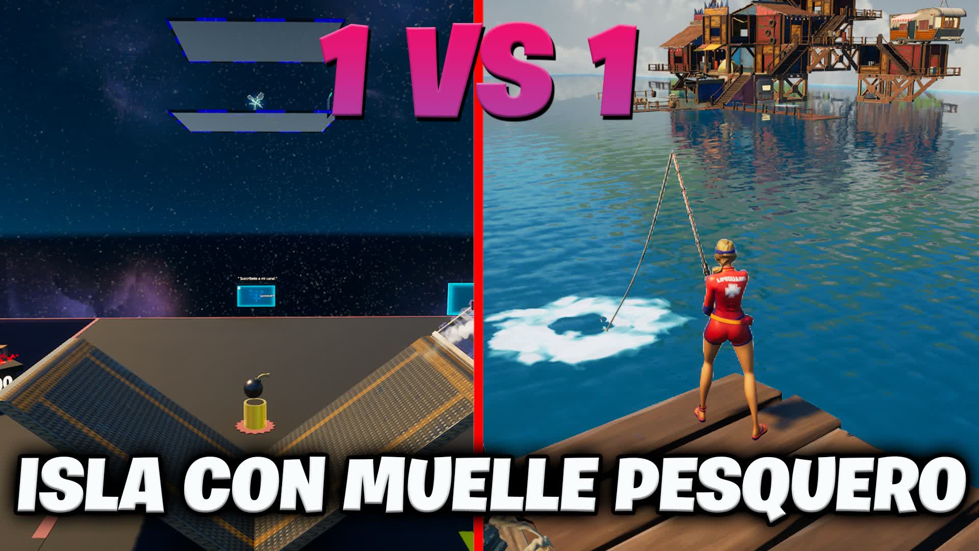 1V1 ISLA CON MUELLE PESQUERO SECRETA [ surdi ] – Fortnite Creative Map Code