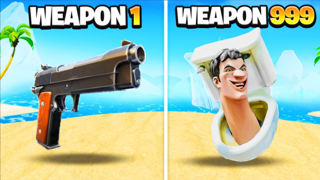 SKIBIDI GUN GAME🚽 ONE SHOT 🔫 [ dhm ] – Fortnite Creative Map Code