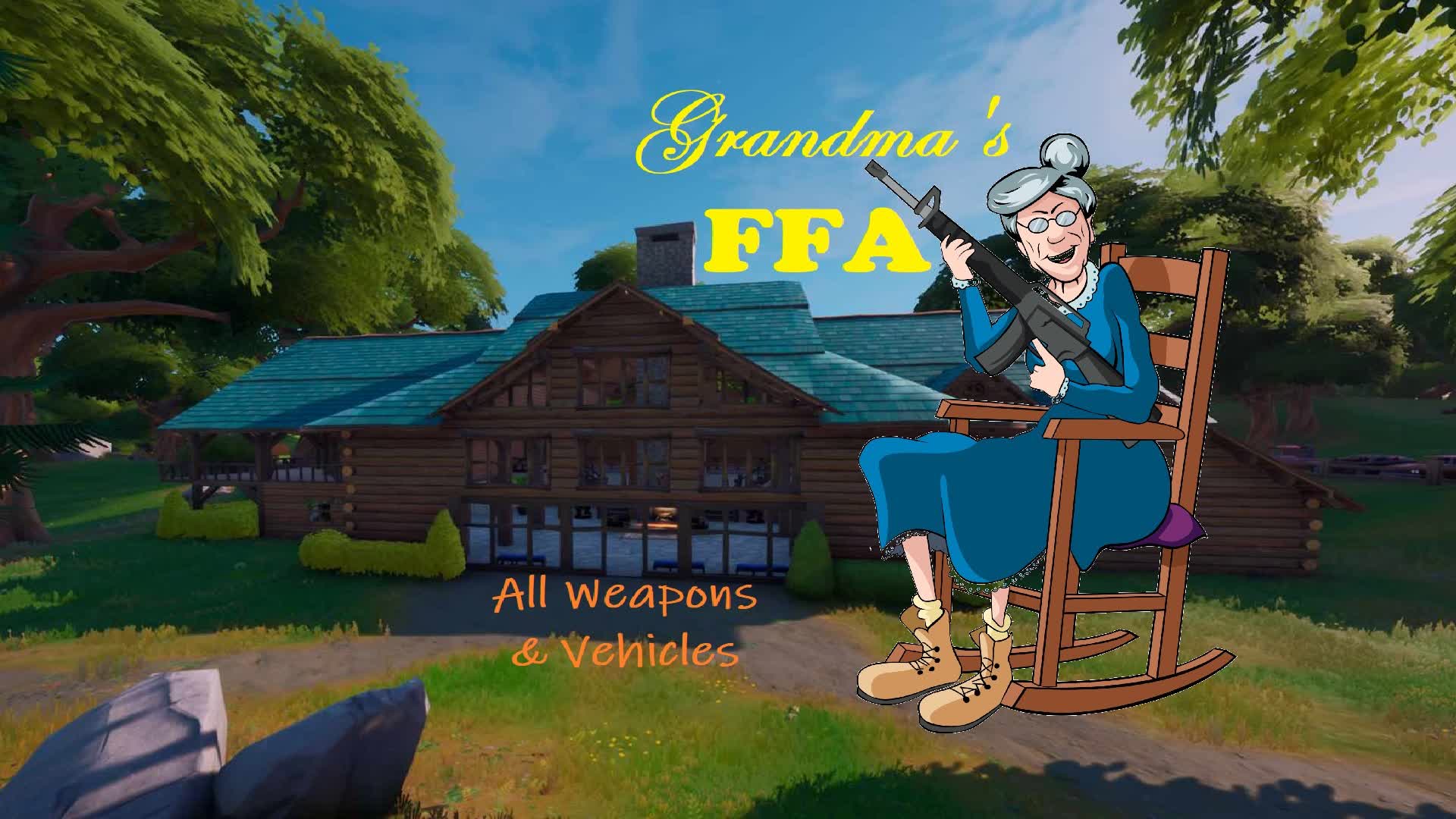 Grandma's FFA - All Cars & Weapons [ dtupp420 ] – Fortnite Creative Map Code