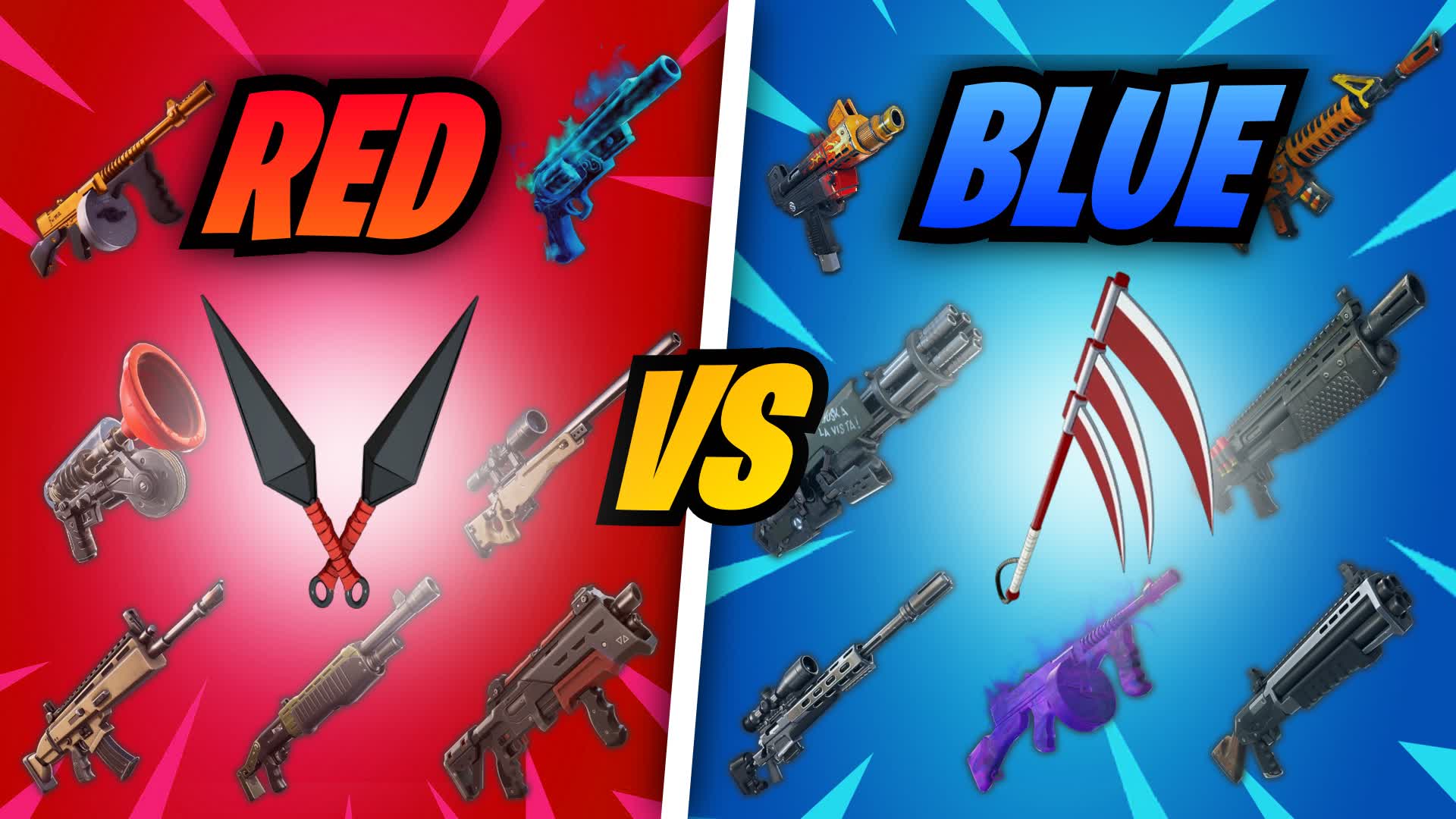 🆕ALL GUNS ⚔️ NINJA Red VS Blue 😡🥶 [ motionmaps ] – Fortnite Creative ...