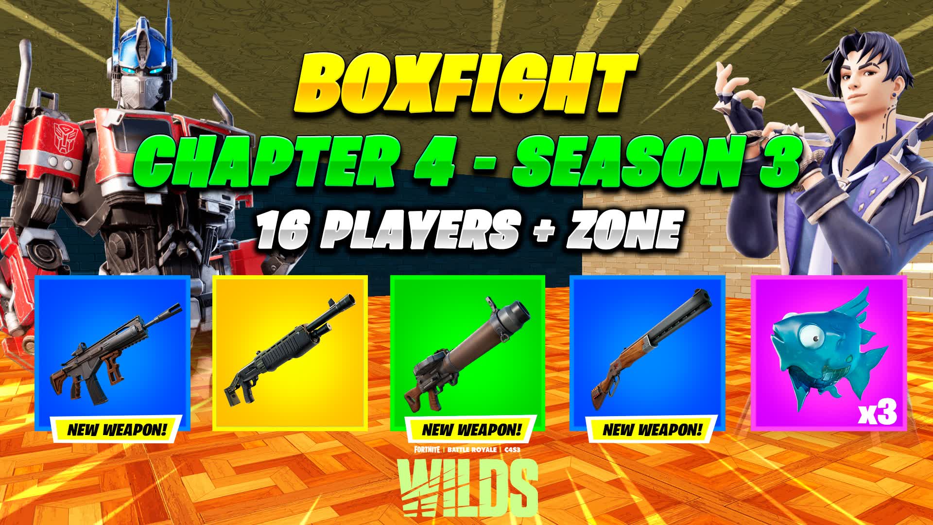 📦BOX FIGHT📦C4 - S3 NEW WEAPONS 📦 [ chilenito ] – Fortnite Creative Map Code