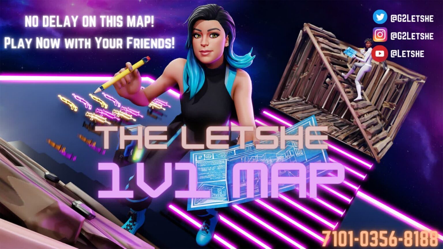Letshe & Swillium 1v1 (0 DELAY MAP) [ g2letshe ] – Fortnite Creative Map Code