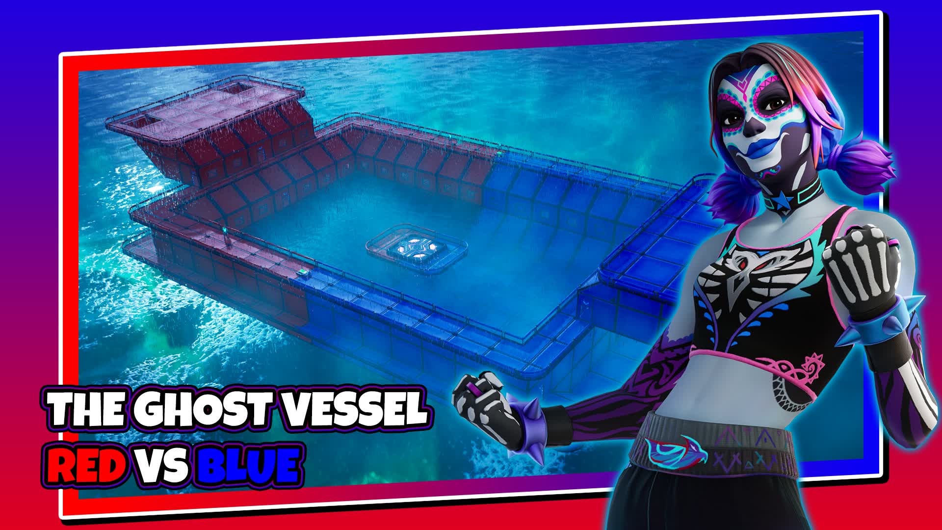 THE GHOST VESSEL 🔴 RED VS BLUE 🔵 [ mastergidan ] – Fortnite Creative Map Code
