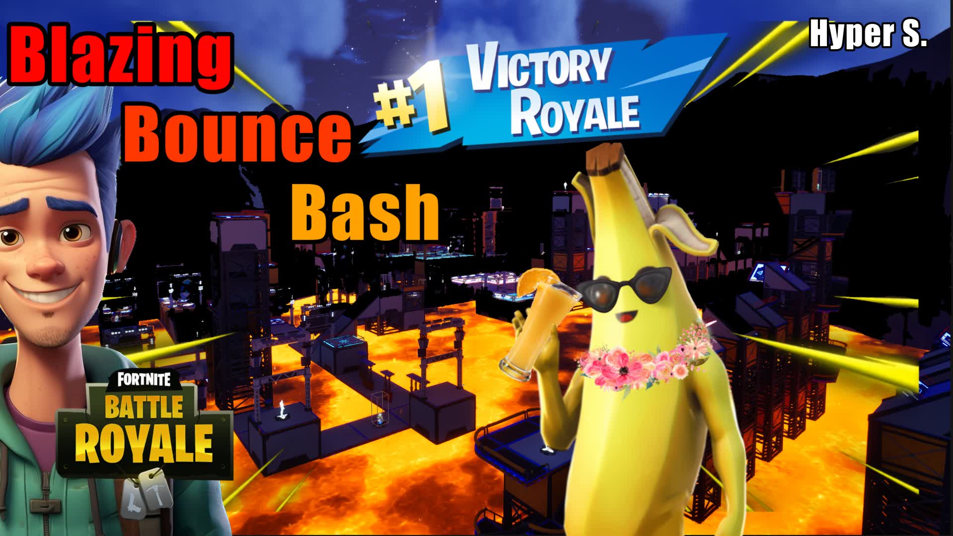 Blazing Bounce Bash [ takuro ] – Fortnite Creative Map Code