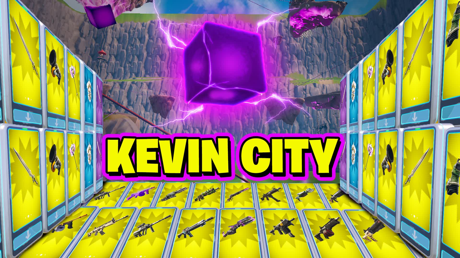 🔮 KEVIN CITY 🆕 ALL WEAPONS & CARS! [ sit ] – Fortnite Creative Map Code